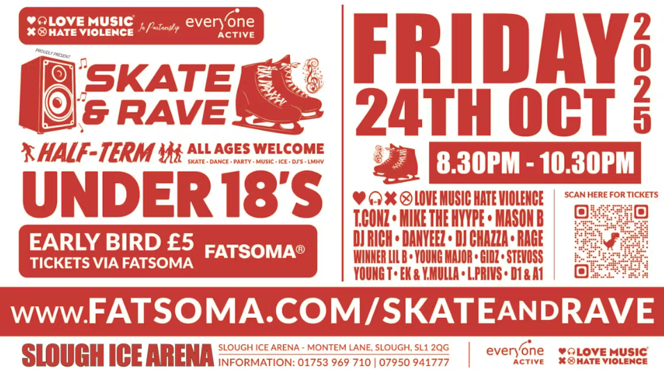 SKATE & RAVE - UNDER 18'S - OCTOBER HALF-TERM - The Slough Explorer