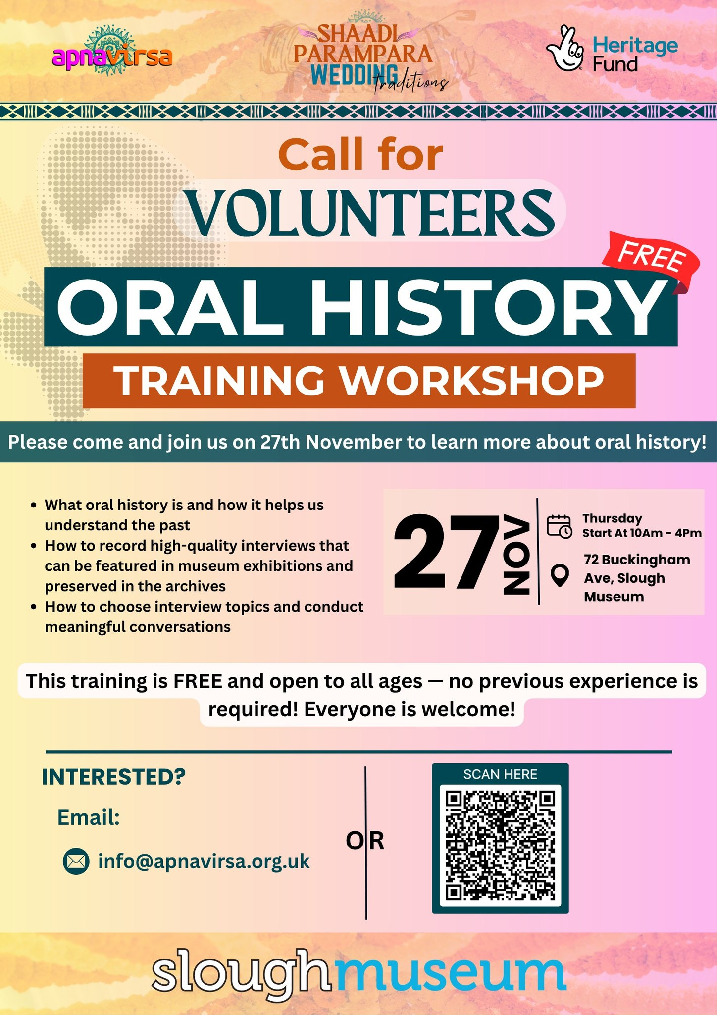 Oral History Training Workshop - The Slough Explorer