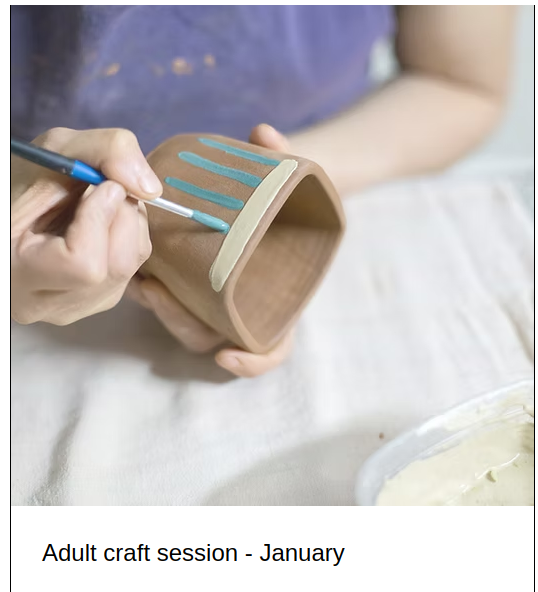 Adult craft session - The Slough Explorer